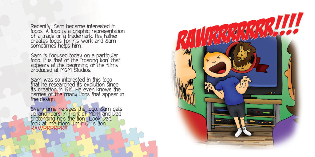 My Friend Sam the lion | My Friend Sam | A book series on autism